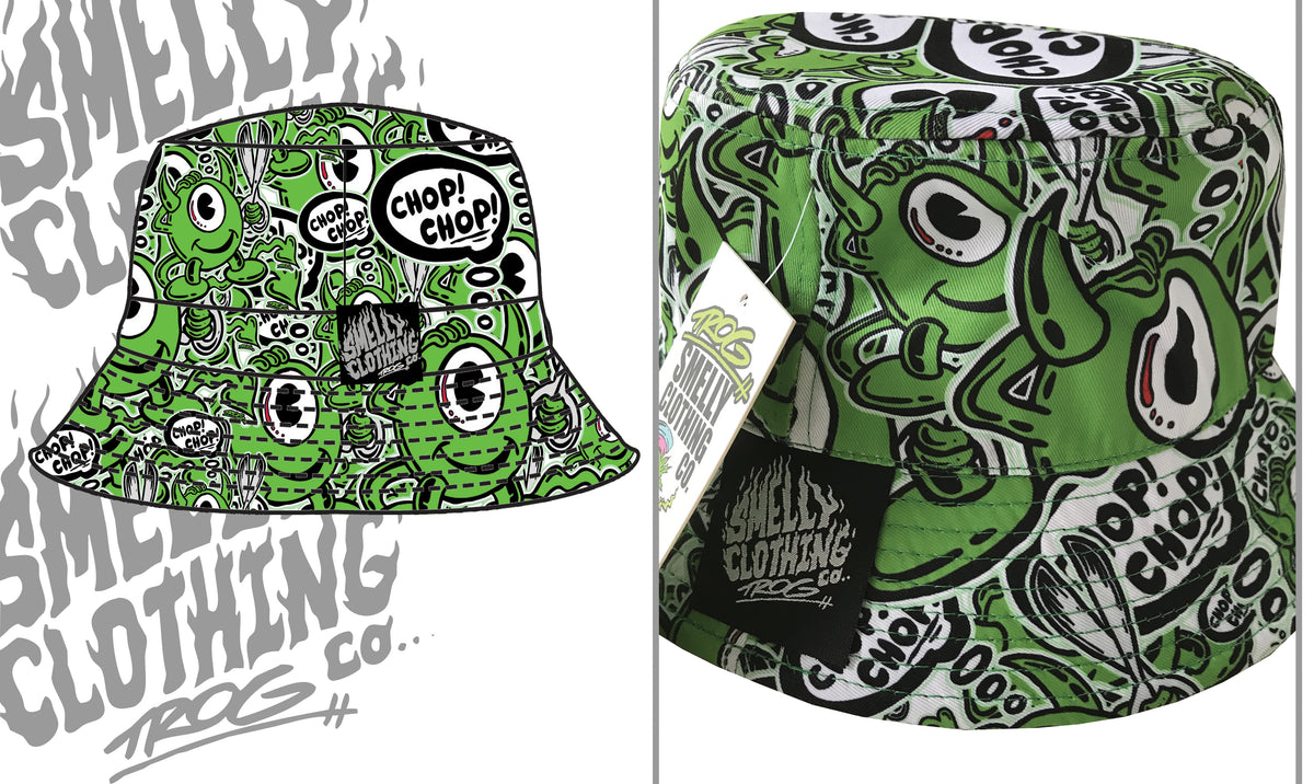 CHOP CHOP BUCKET HAT - features official TROG artwork - ARTOFTROG
