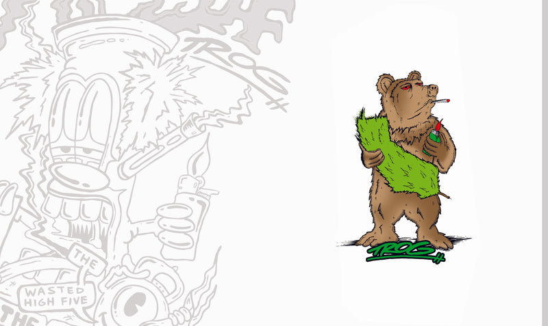 CALI BEAR classic sticker featuring TROG artwork premium outdoor vinyl ...